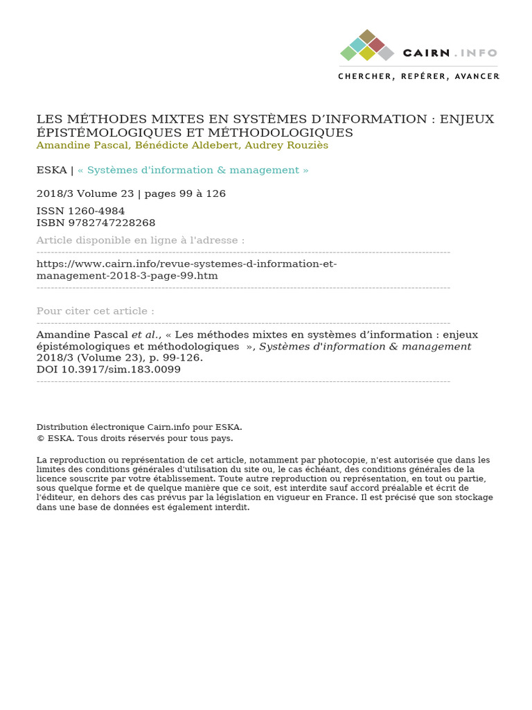 Méthodo Mixte | PDF