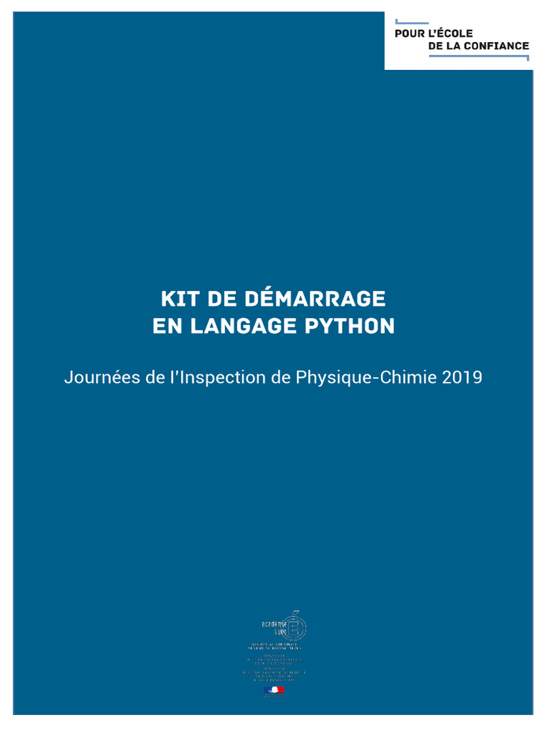 2 Livret Python Physique Chimie Final2019 | PDF