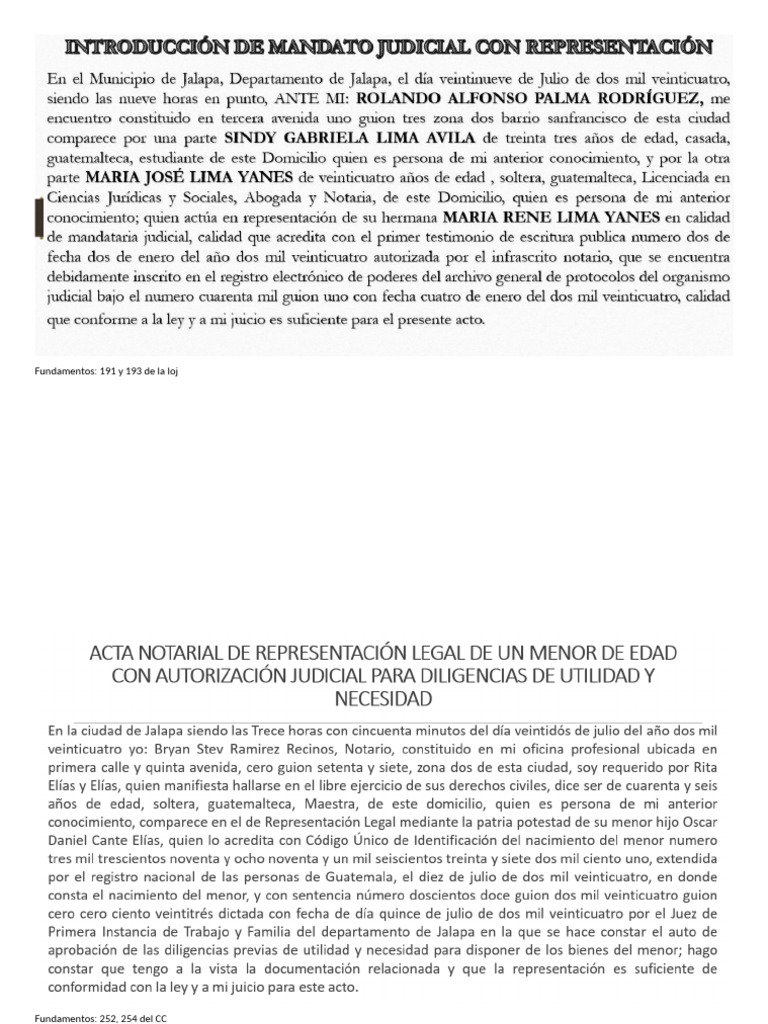 Ejemplos de Actas Notariales | PDF