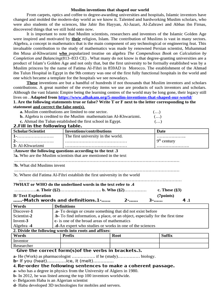 Budding Scientist Exam | PDF