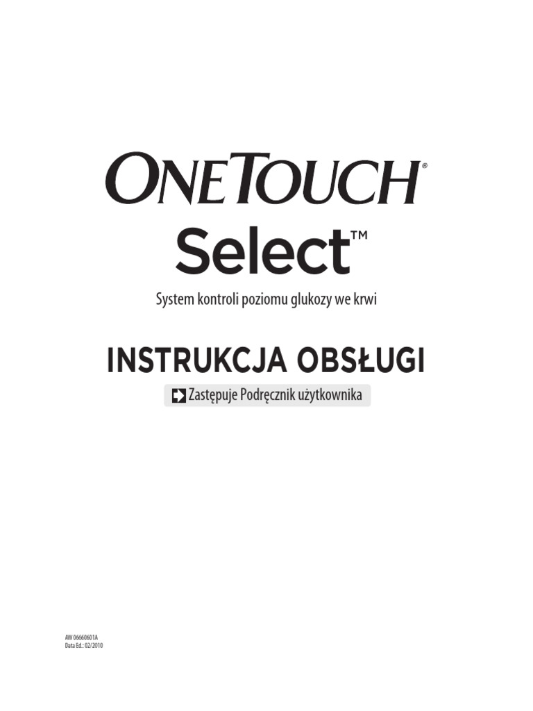 Instrukcja OneTouch Select | PDF