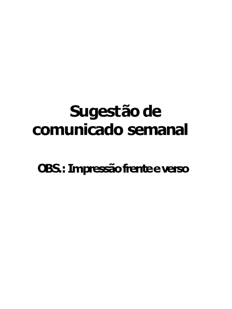 COMUNICADO Aos Responsáveis 2 Semana Setembro | PDF