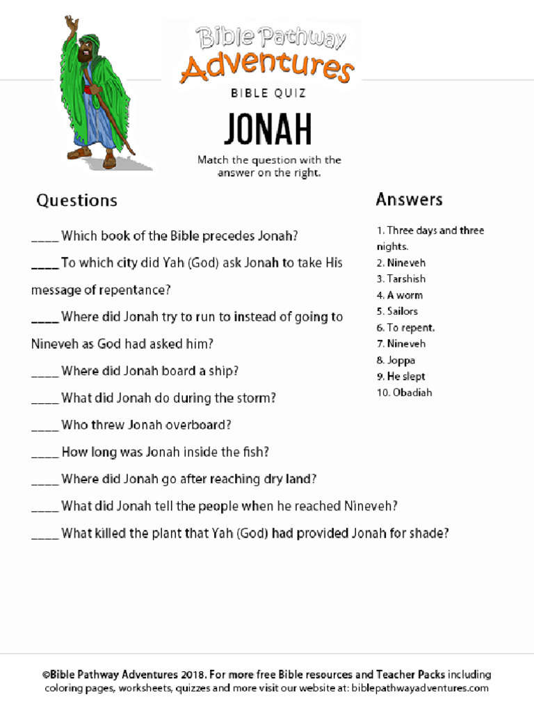 Jonah-Quiz | PDF