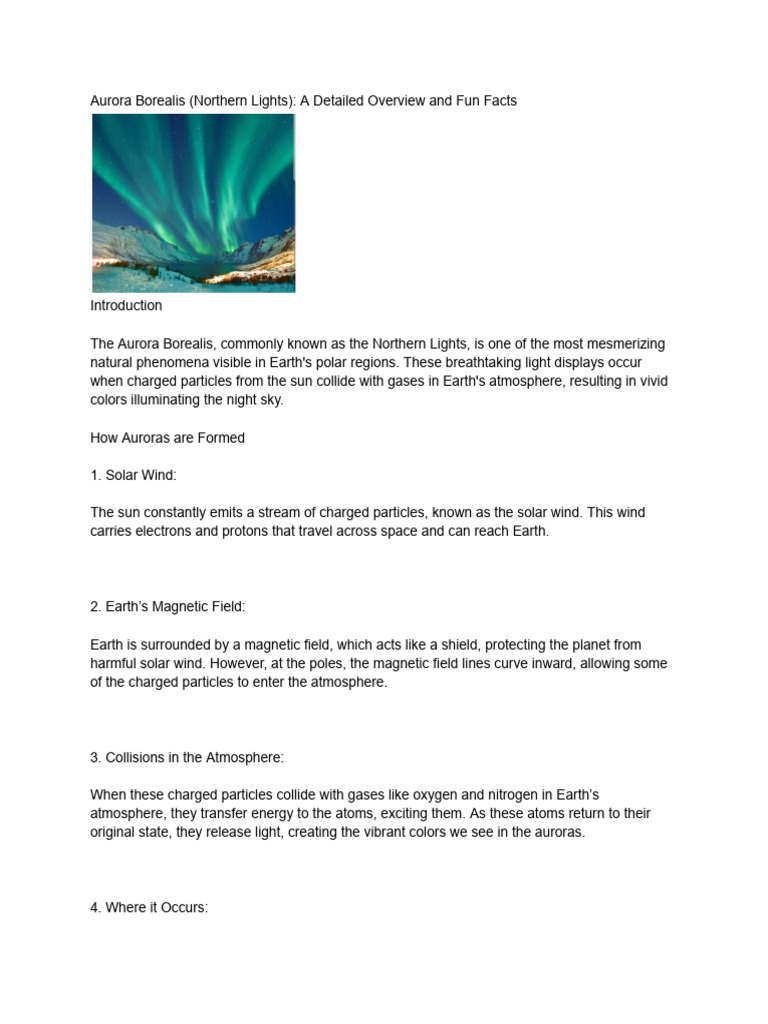 Aurora Borealis - (Northern Lights) | PDF