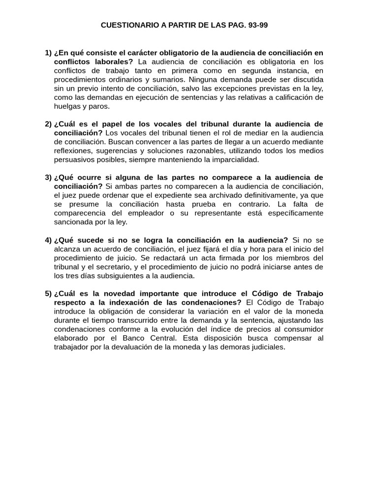 Cuestionario A Partir de Las Pag. 93-99 | PDF