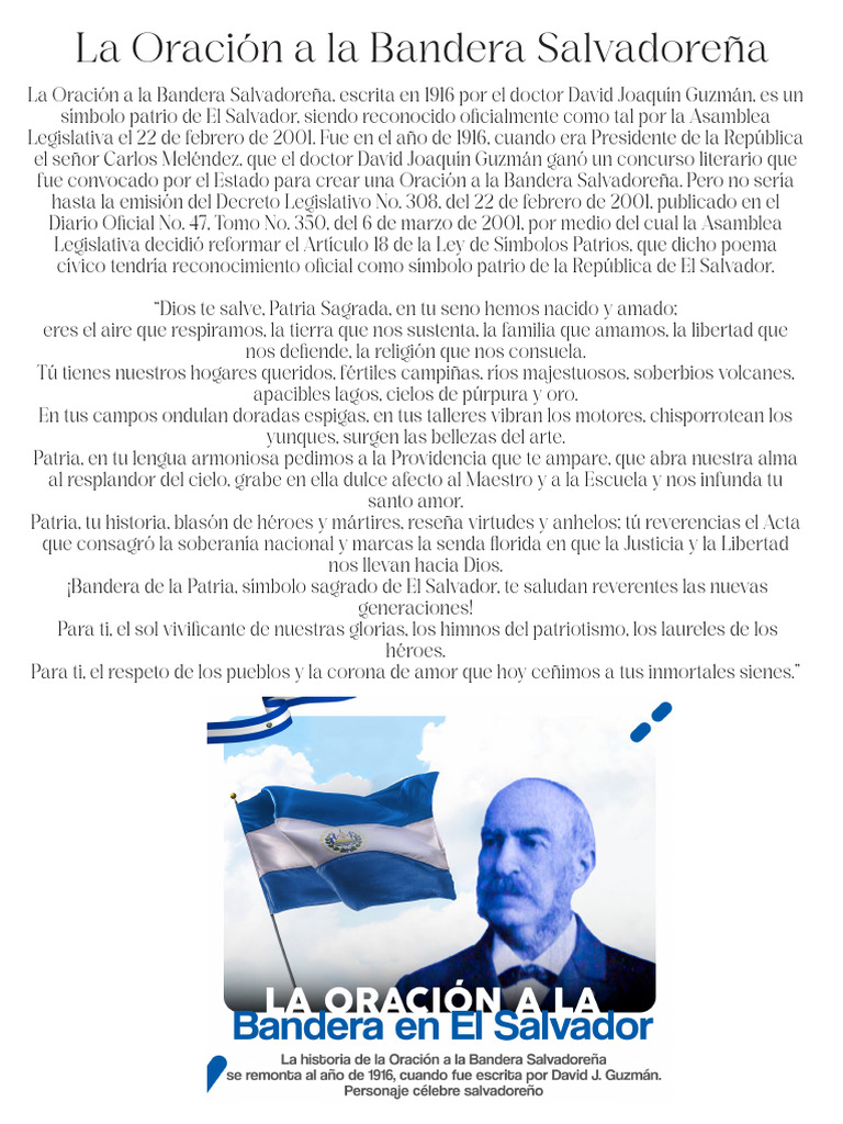 Oracion A La Bandera de El Salvador | PDF