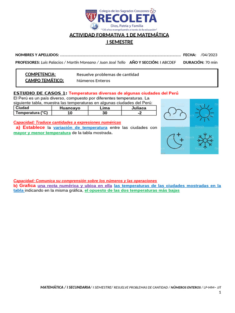 Prueba Adapt - I Sec Formativa 1 | PDF | Technology & Engineering
