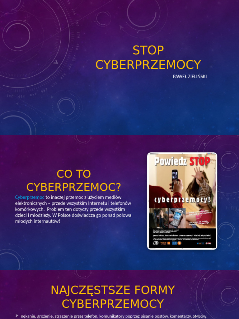 Prezentacja - Cyberprzemoc | PDF