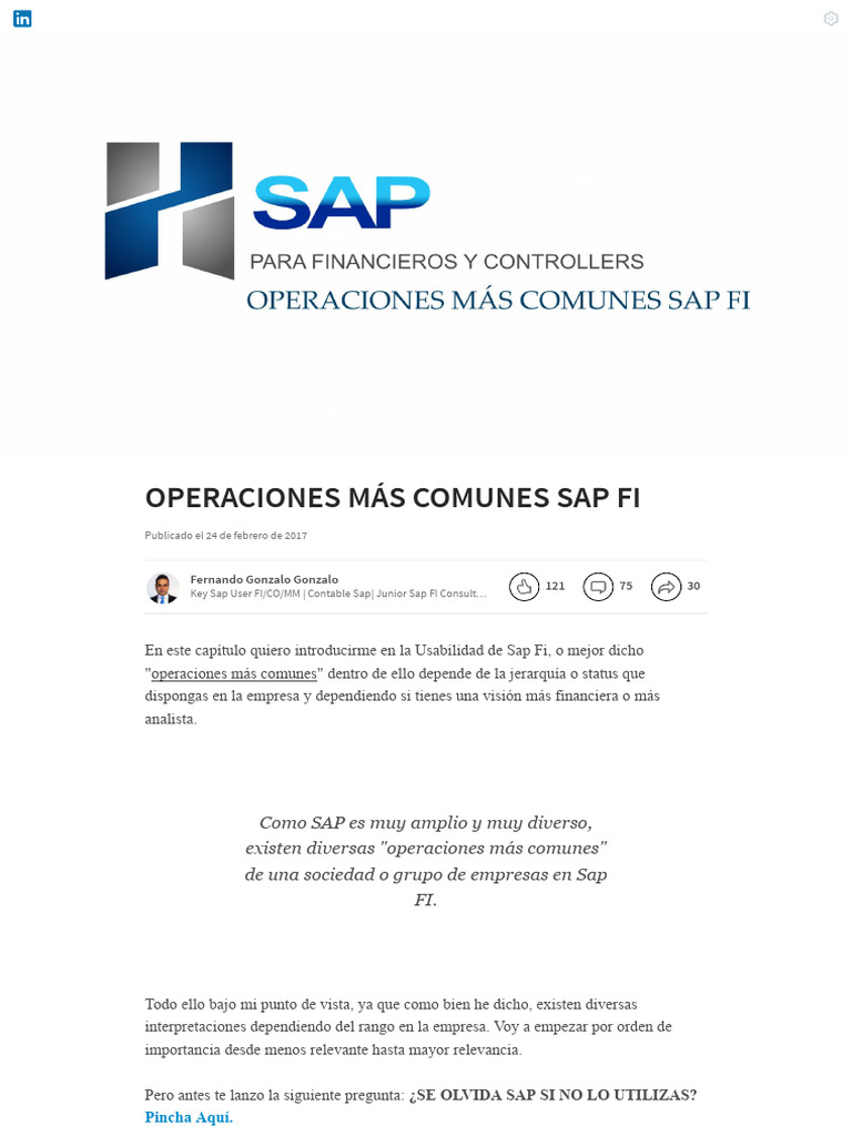 Operaciones Más Comunes Sap Fi | PDF | Contabilidad | Industrias de servicio