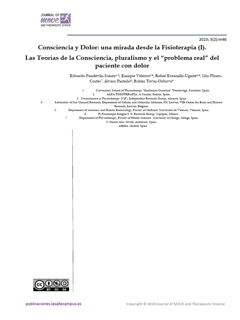 Consciencia y Dolor | PDF | Dolor | Salud y bienestar