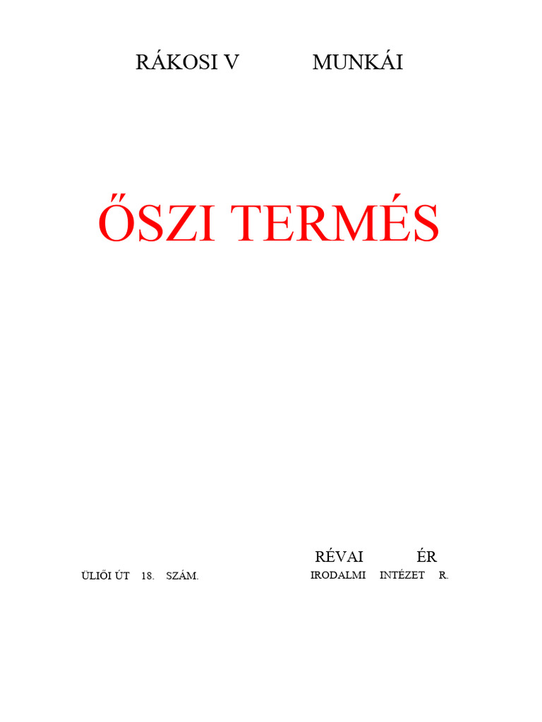 Rakosi Viktor Oszi Termes Optimized | PDF