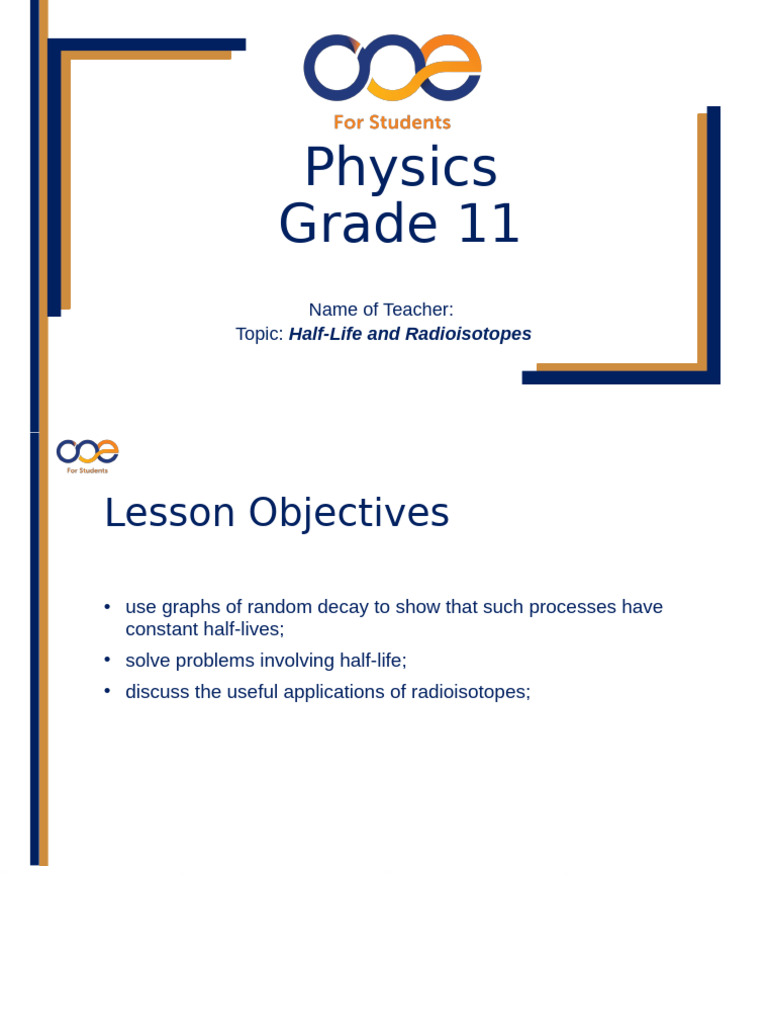 38 Half-Life and Radioisotopes | PDF