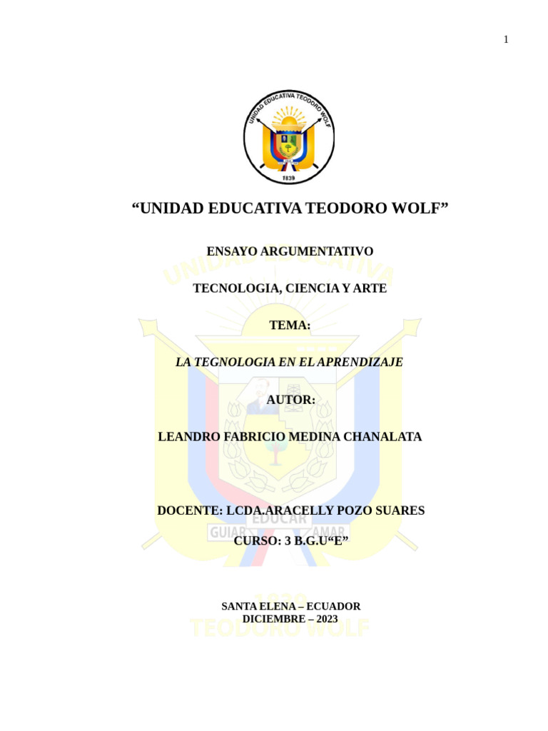 Ensayo Argumentativo | PDF