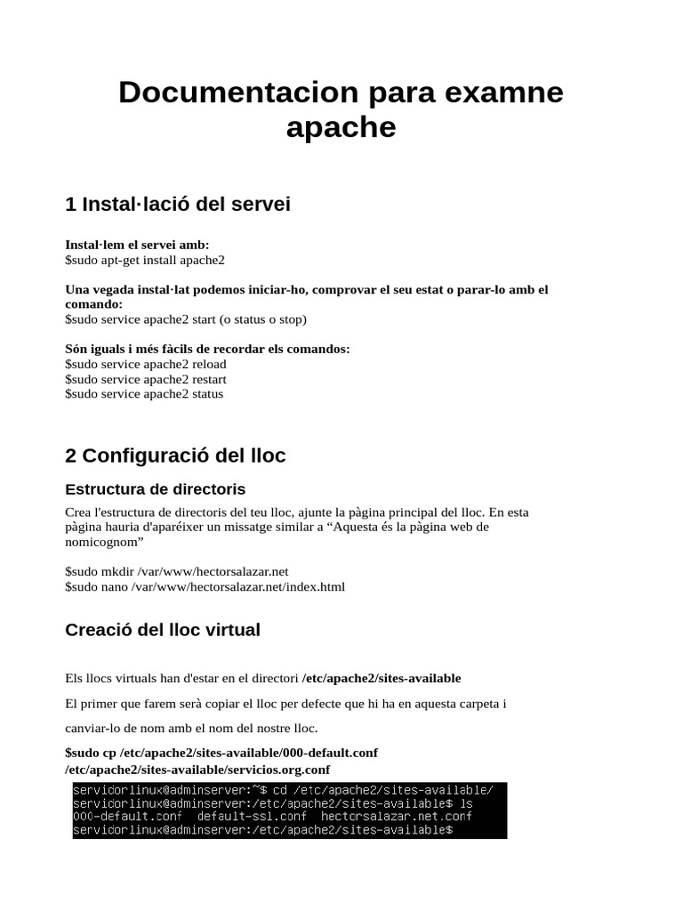 Documentación Apache | PDF