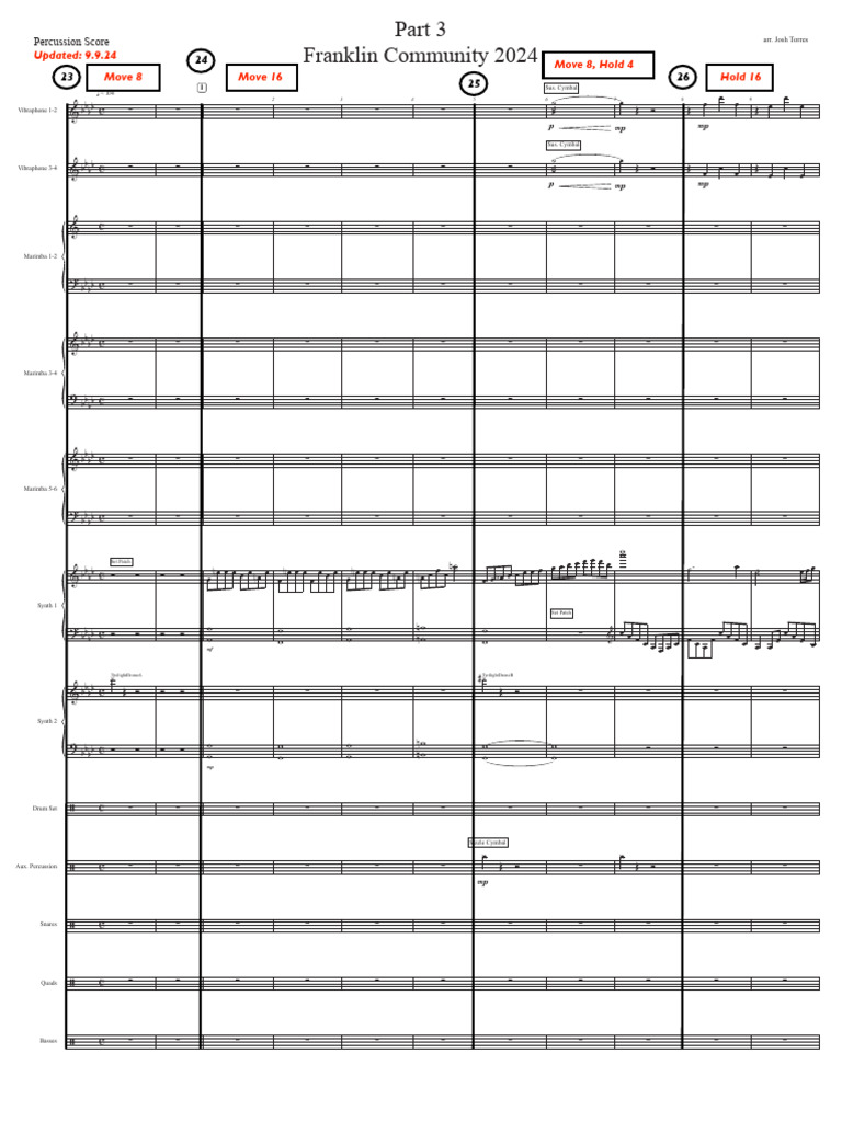 Part 3 - Percussion Score (9.9.24) | PDF