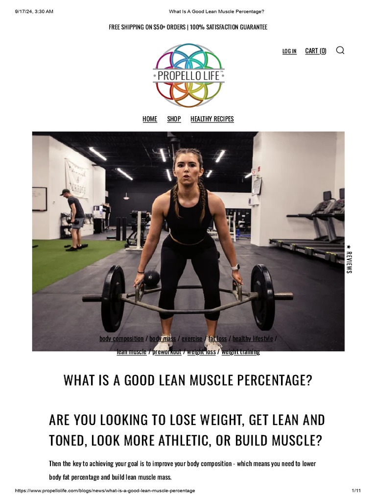 What Is A Good Lean Muscle Percentage | PDF