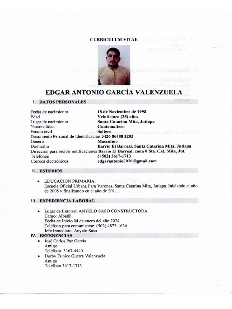 CV Edgar Garcia | PDF