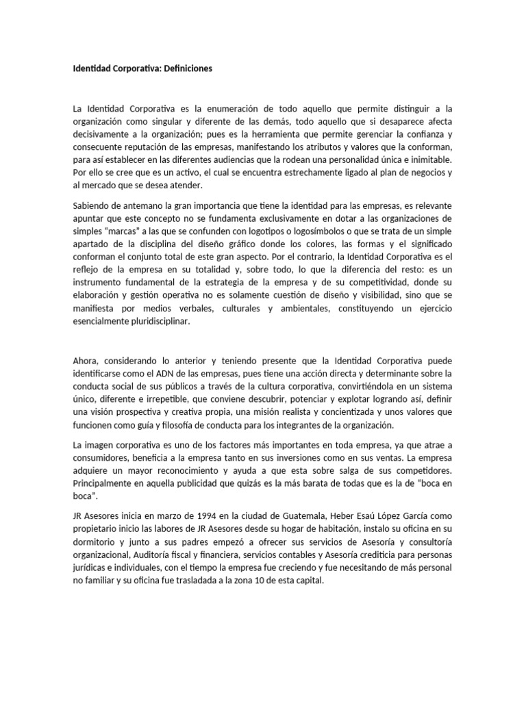 Definición de La Marca-Identidad Corporativa | PDF