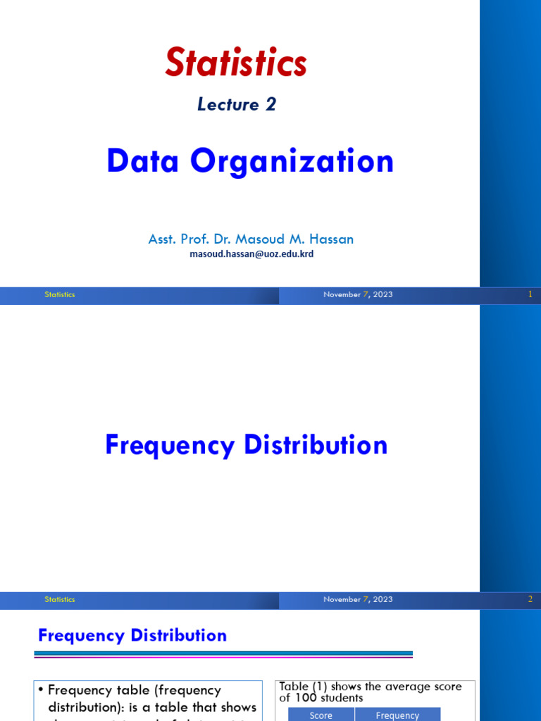 Lect_2 Statistics | PDF