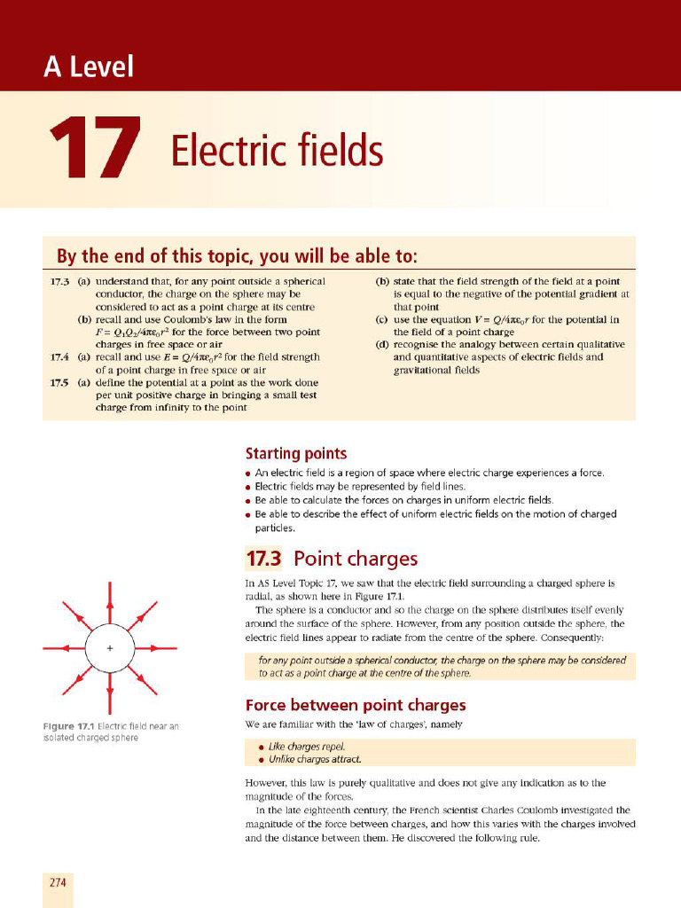 CIA - 17 - Electric Fields | PDF