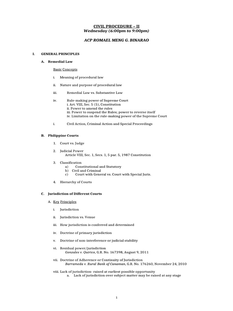 Civ Pro 2 Topic Guide | PDF | Jurisdiction | Appeal