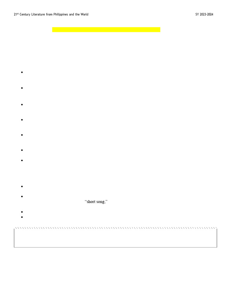 21st Century Lit Quarter 1 Lesson 1 Handout Part II ... 21st Century Lit Quarter 1 Lesson 1 Handout Part II ...