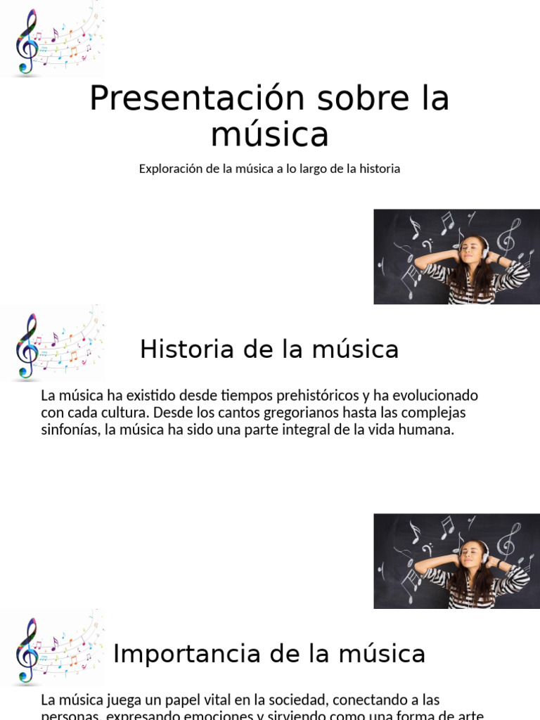 Presentación sobre la música | PDF