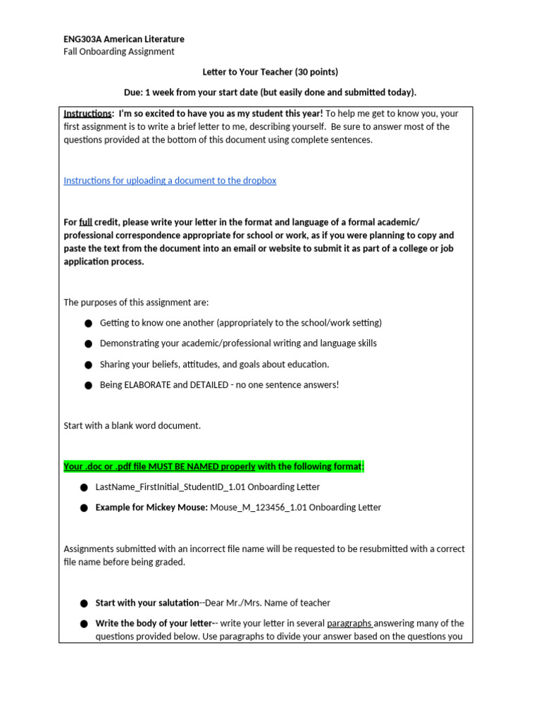 1.01 Onboarding Letter | PDF