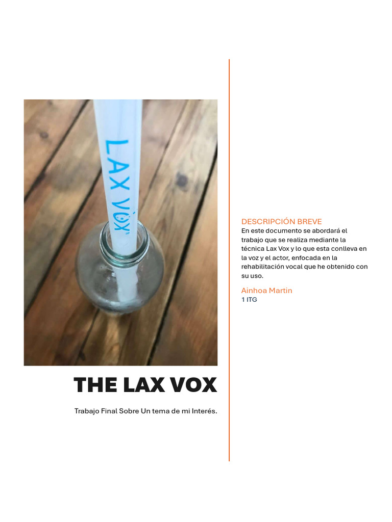 Trabajo LAX VOX Ainhoa | PDF