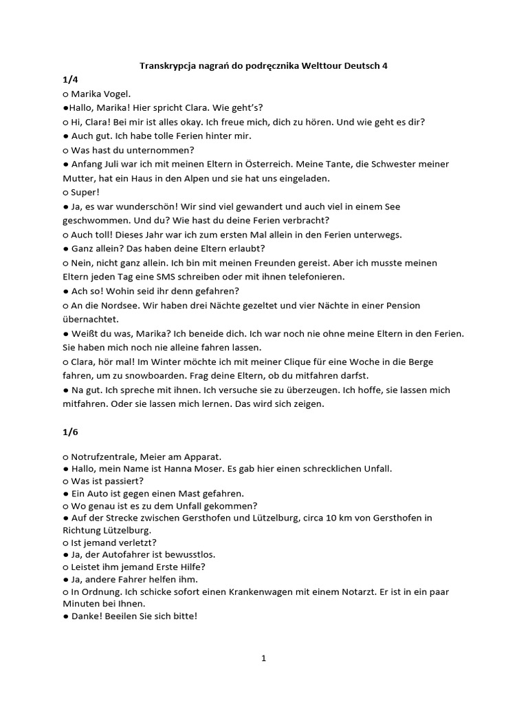 Transkrypcja Nagran Do Podrecznika | PDF