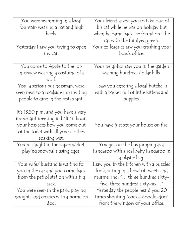 Explain Yourself (Speaking Activity) | PDF