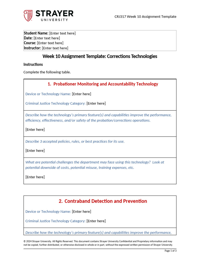 CF Week 10 Assignment Template | PDF | Probation