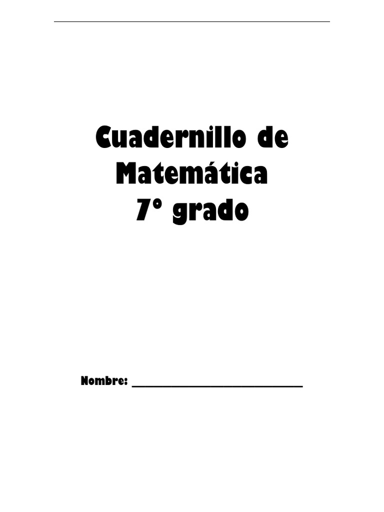 CUADERNILLO - APOYO 7mo | PDF