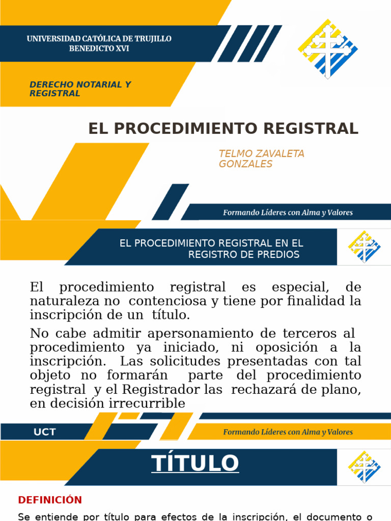 Procedimiento Registral - Uct | PDF
