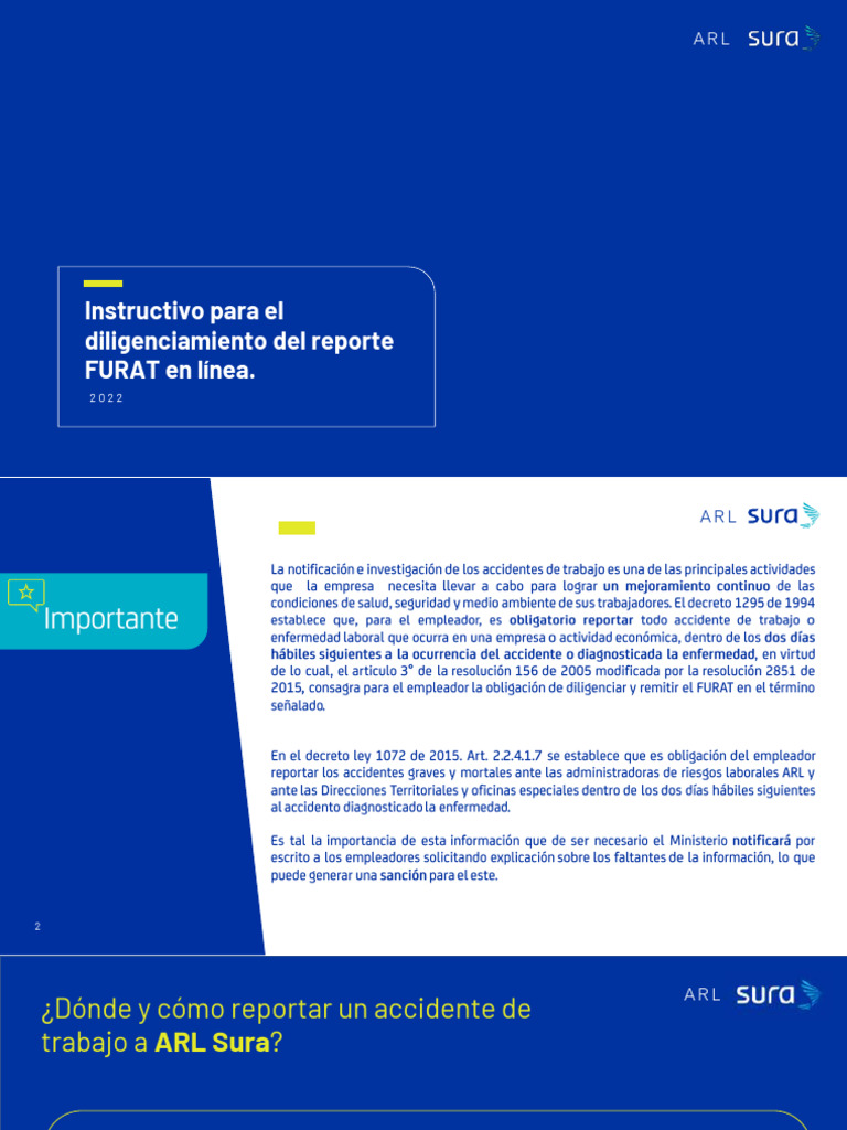 Instructivo Diligenciamiento FURAT | PDF