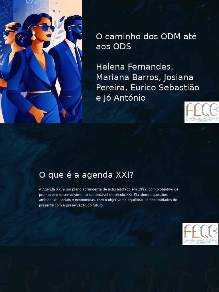 O Caminho Dos ODM Ate Aos ODS Helena Fernandes Mariana Barros Josiana ...