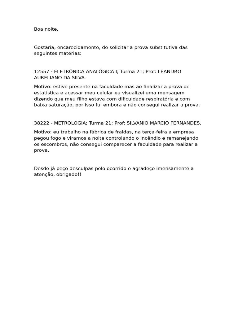 Segunda Chamada | PDF