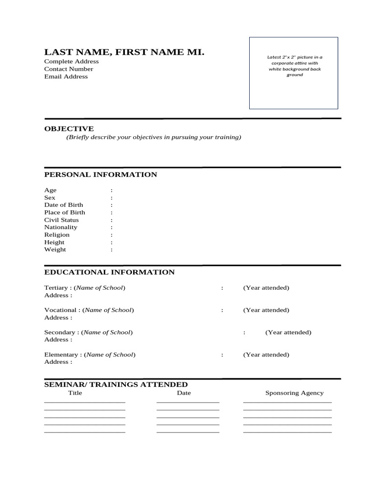 Sample-CV-Format | PDF