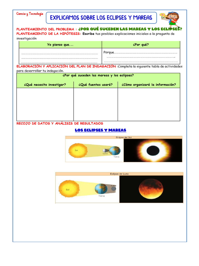mierc- CYT-EXPLICAMOS SOBRE LOS ECLIPSES Y MAREAS | PDF