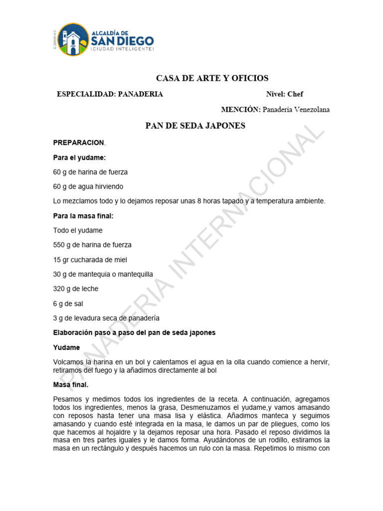 Pan de seda japones | PDF