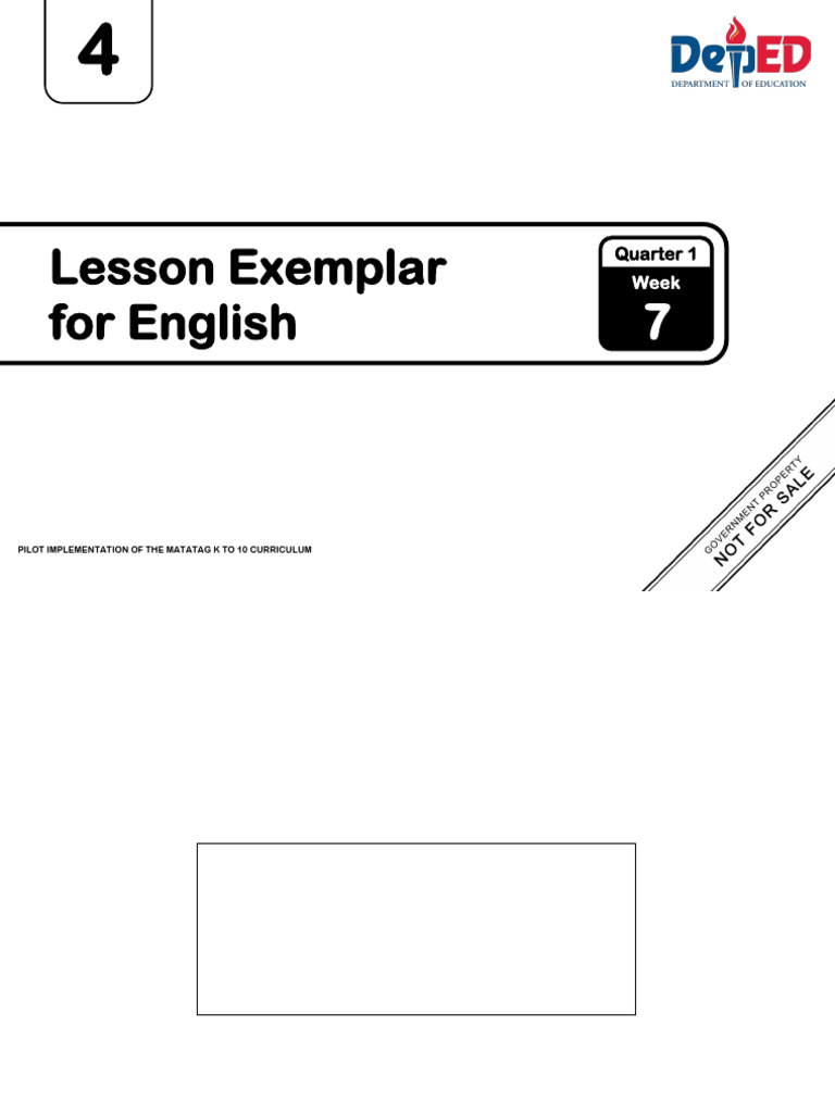 . LE_English4_ Q1_Week 7_v.2_BLR_PD | PDF