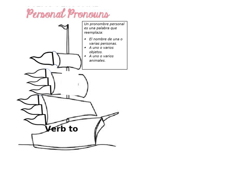 Boat Personal Pronouns and Verb To Be | PDF