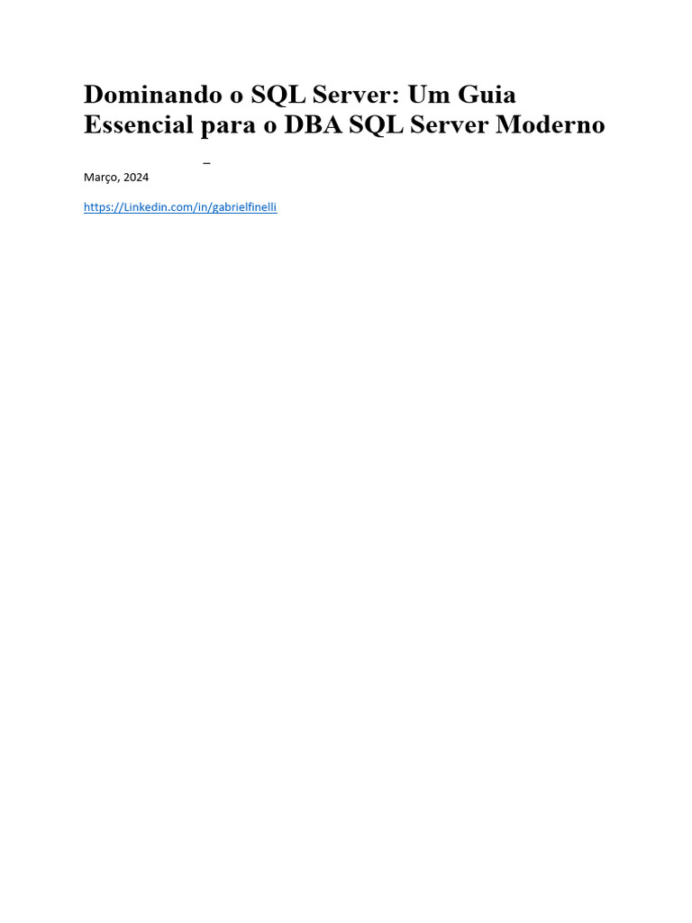 Dominando o SQL Server | PDF Dominando o SQL Server | PDF