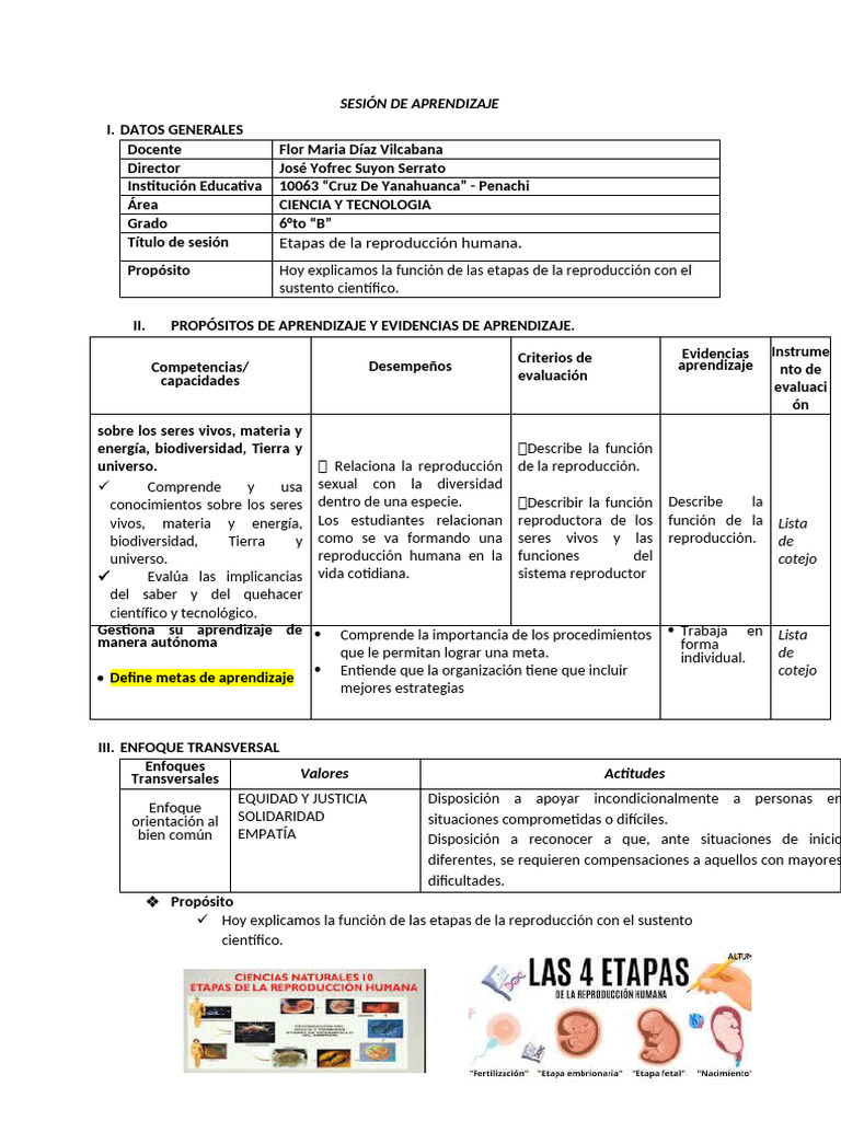 Sesión de Aprendizaje Cta | PDF