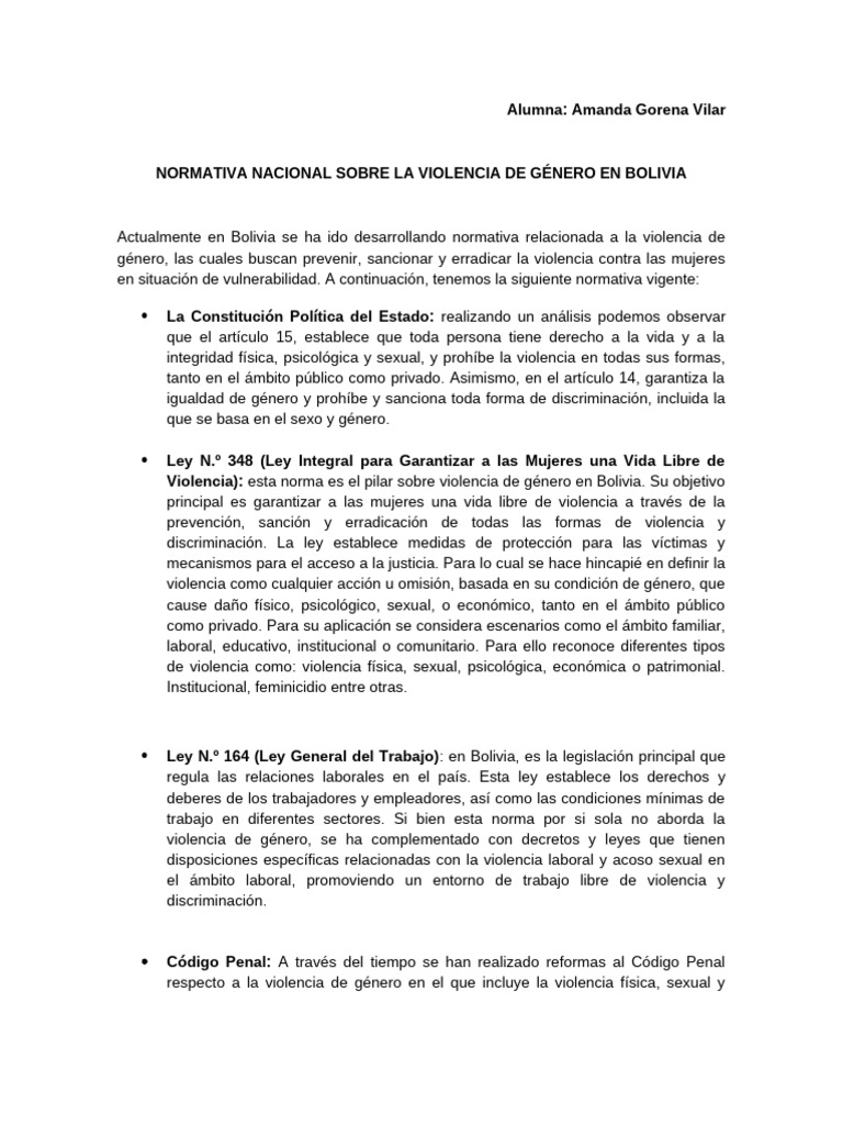 Resumen Normativa Amanda Gorena Vilar | PDF