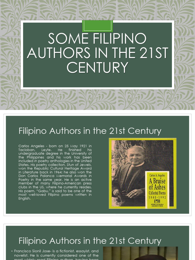 Some Filipino Authors in The 21st Century | PDF | Philippines