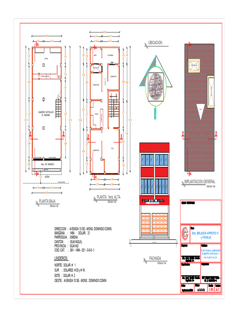 Planos Arquitectónicos 1 EL MANABA-Modelo | PDF