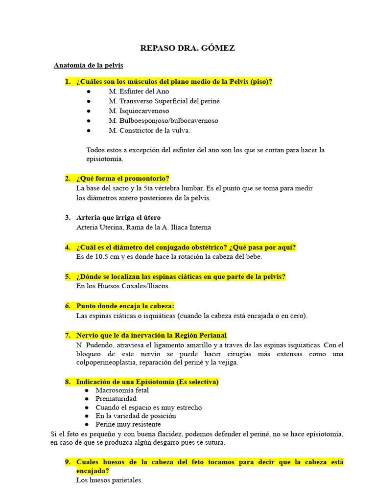 Repaso general ginecoobstetricia..docx | PDF