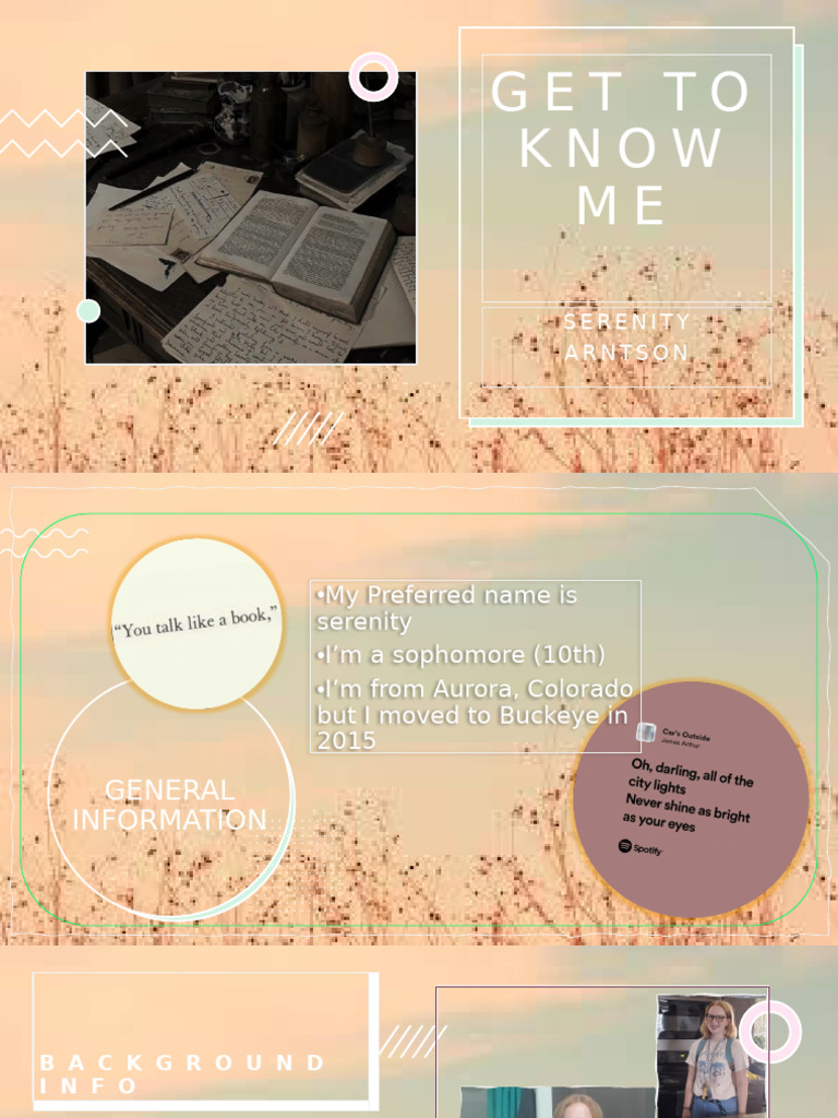 Psychology-Get To Know Me Presentation | PDF