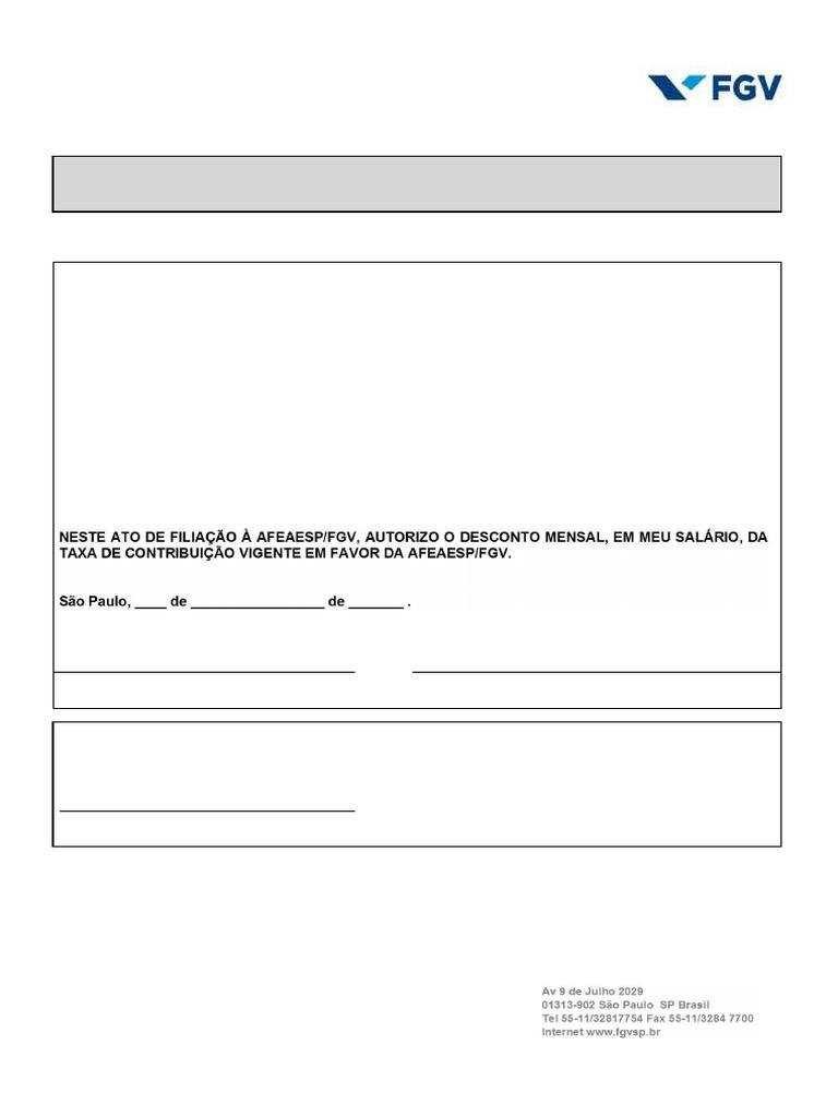 Formulários FGV | PDF